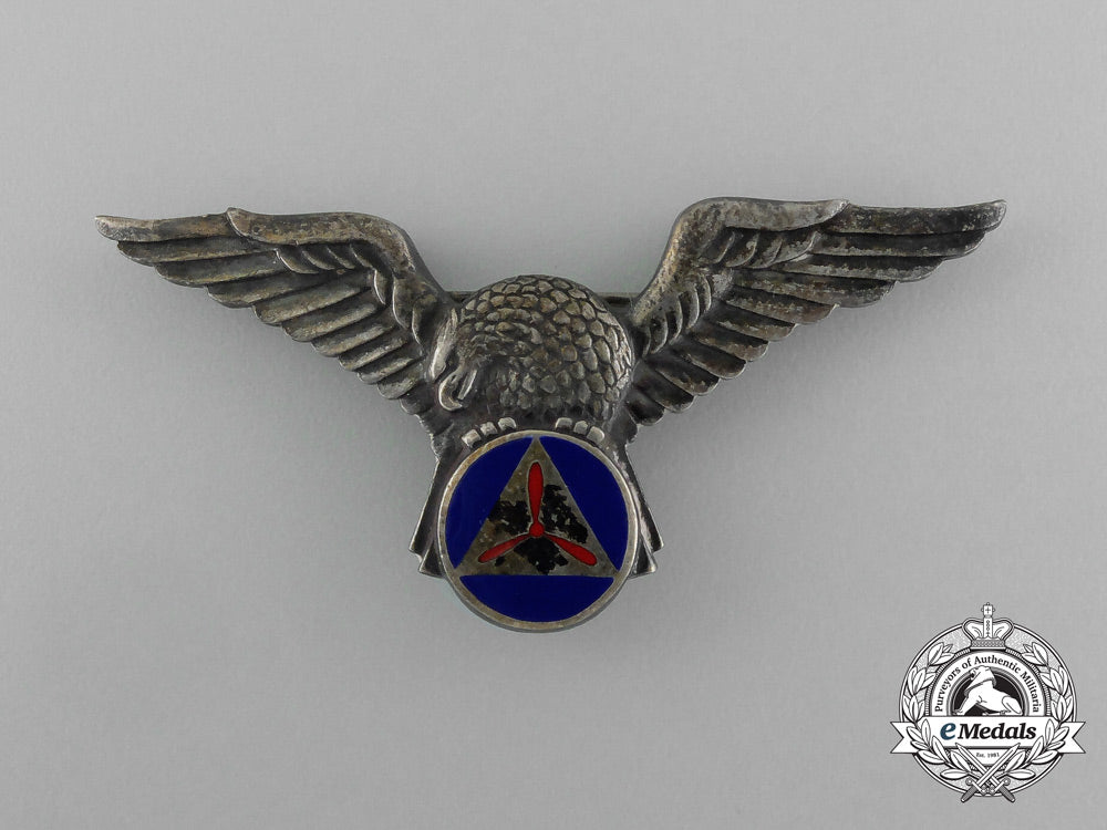 United States. A Civil Air Patrol Pilot Wing Badge, C.1942 – eMedals