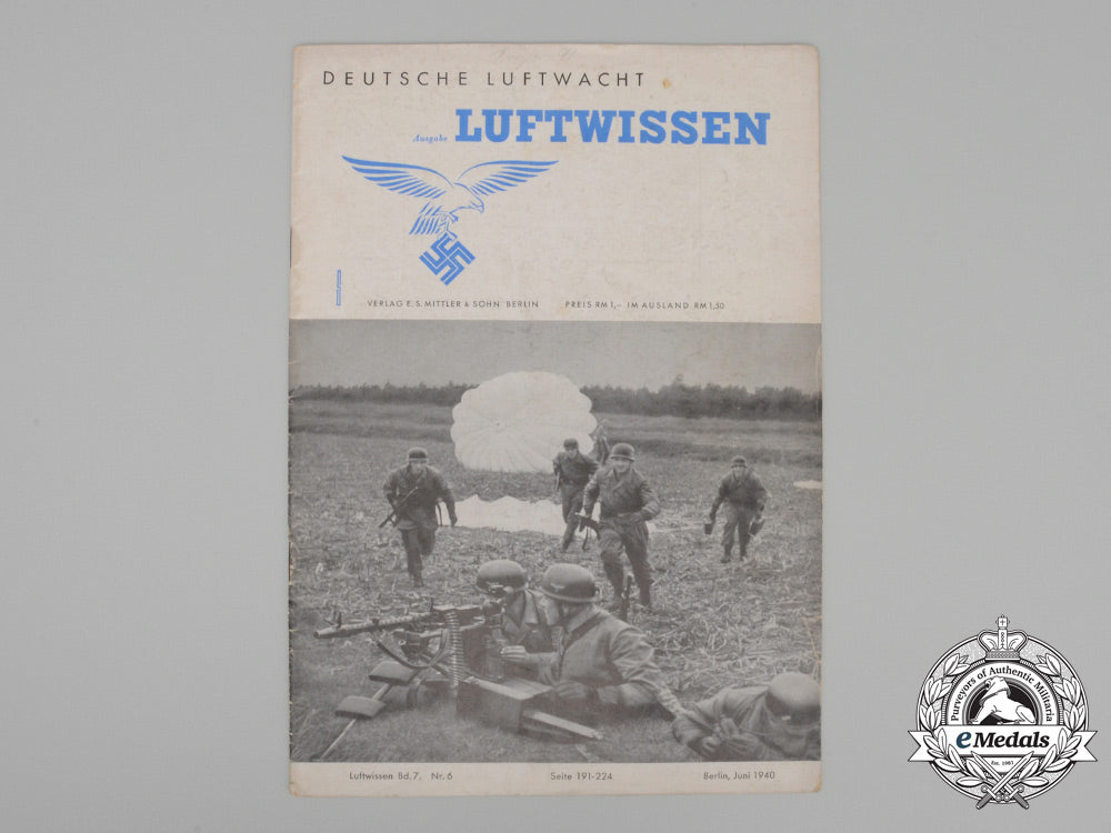 A 1940 Issue Of Luftwaffe Propaganda & Science Magazine “Deutsche Luft ...