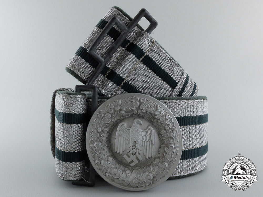 A German Army Officer’s Brocade Belt And Buckle; Named – eMedals