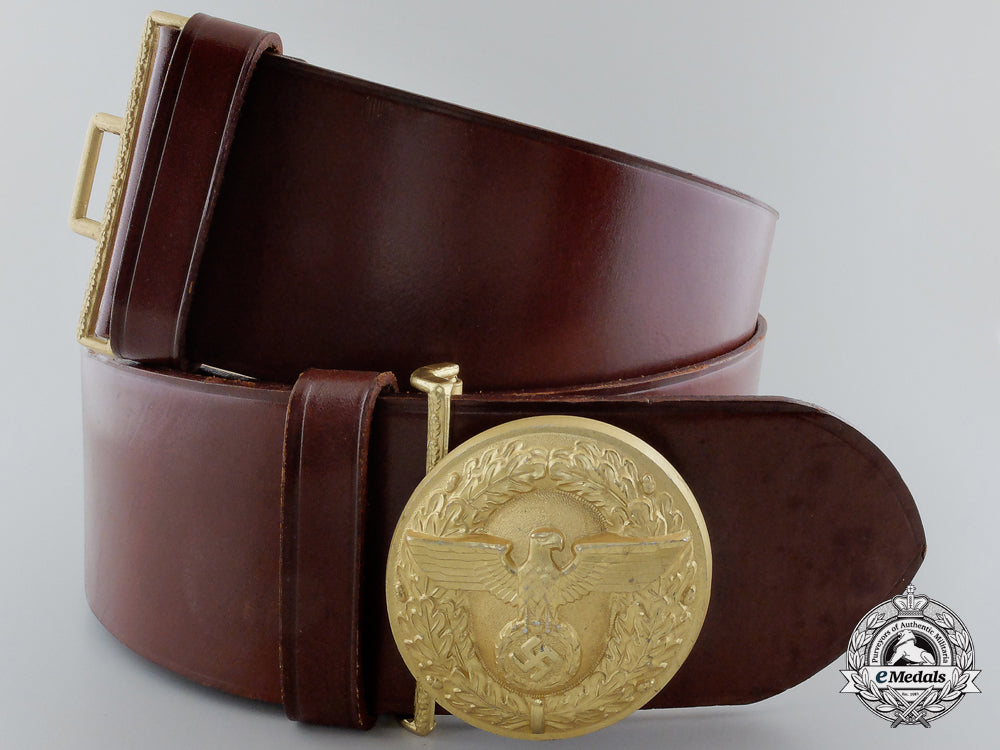 An Absolutely Mint Nsdap Leaders Belt And Buckle With Rzm Tag; Publish ...