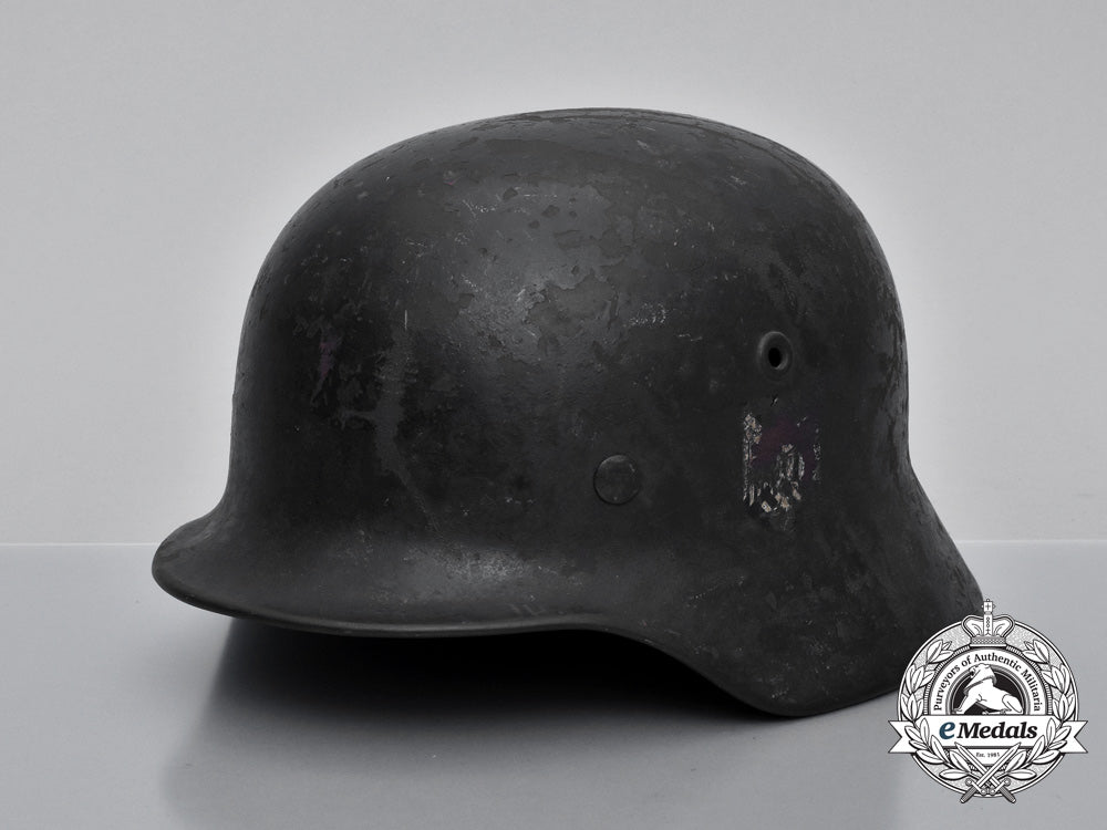 A Single Decal M40 Wehrmacht Heer Helmet By V.d. Nickelwerke; Bullet D ...
