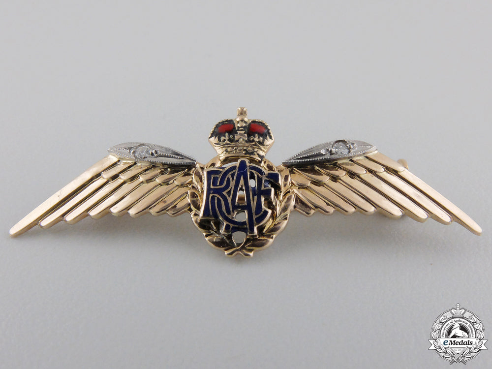 A Royal Canadian Air Force (Rcaf) Pin In Gold And Diamonds – eMedals