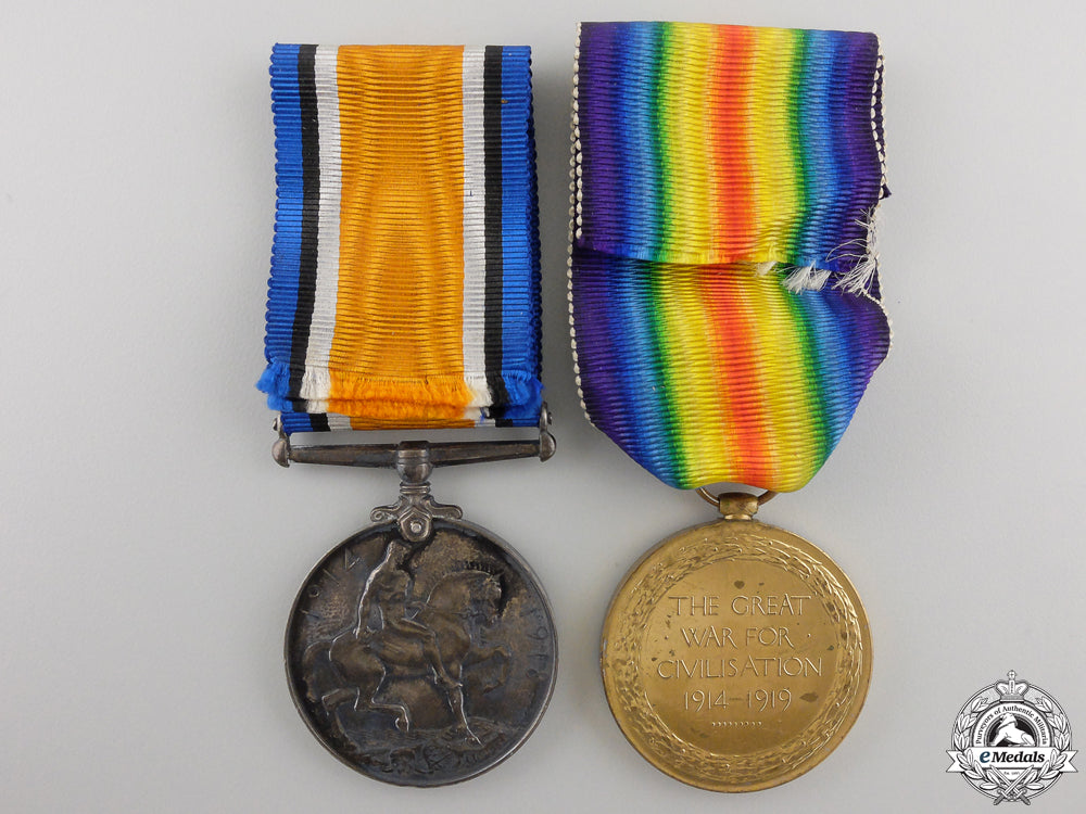 A First War Medal Pair To The Canadian Machine Gun Brigade – eMedals