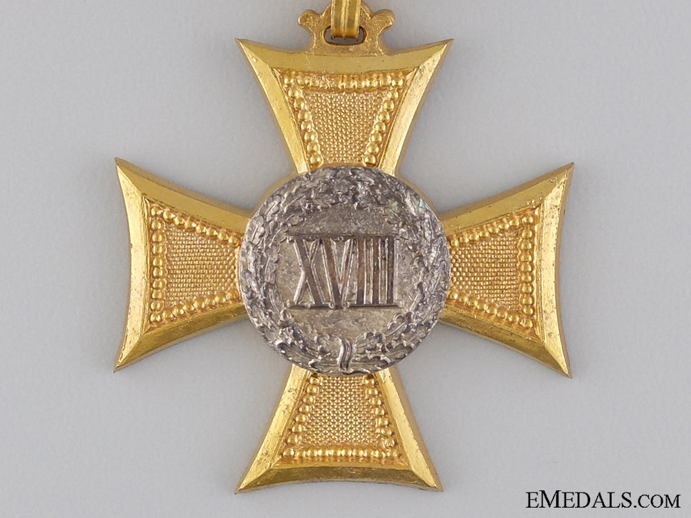 An Austrian Long Service Cross For 18 Years; Type Ii – eMedals