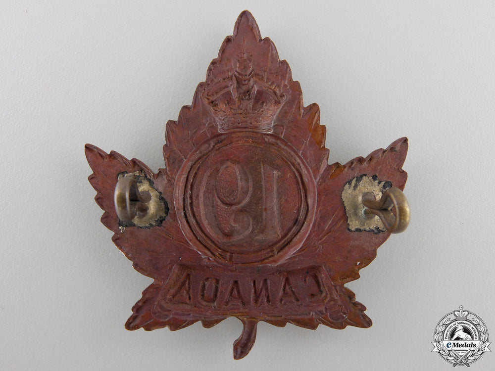 A First War 19Th Infantry Battalion Cap Badge – eMedals