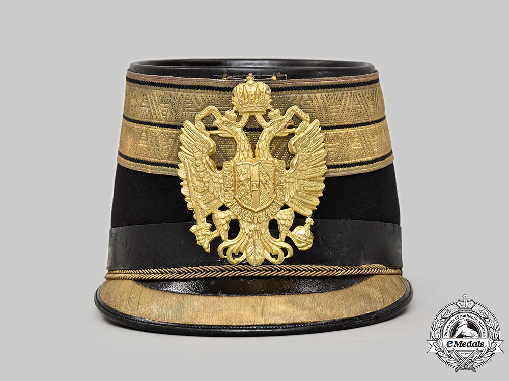 Austria-Hungary, Empire. An Infantry Officer’s Shako, With Storage Cas ...