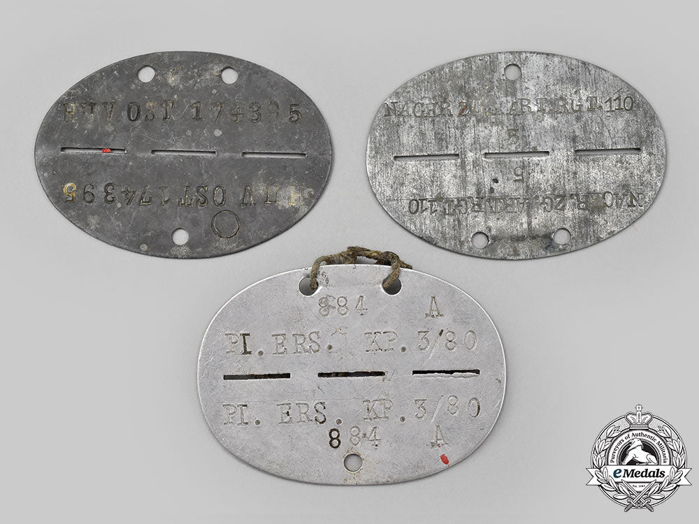 Germany, Wehrmacht. A Mixed Lot Of Identification Tags – eMedals