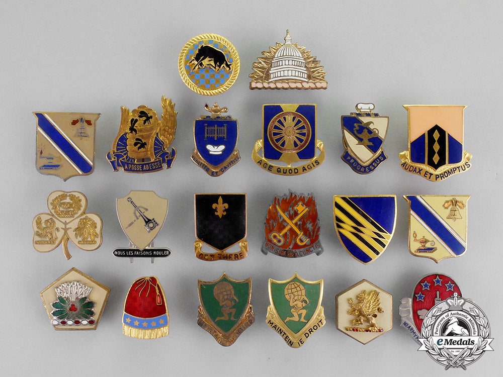 United States. Twenty Regimental Insignia Badges – eMedals