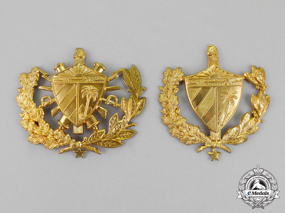 Cuba, Republic. Two Army Cap Badges – eMedals