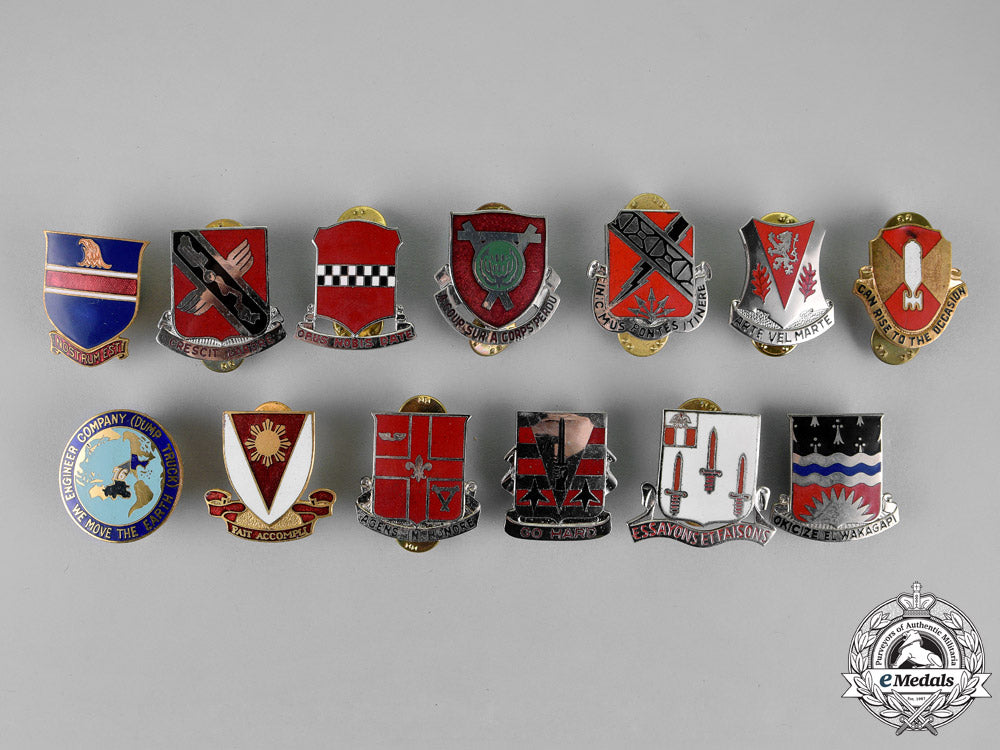 United States. A Lot Of Thirty-Seven Engineer Regiment Insignia Badges ...