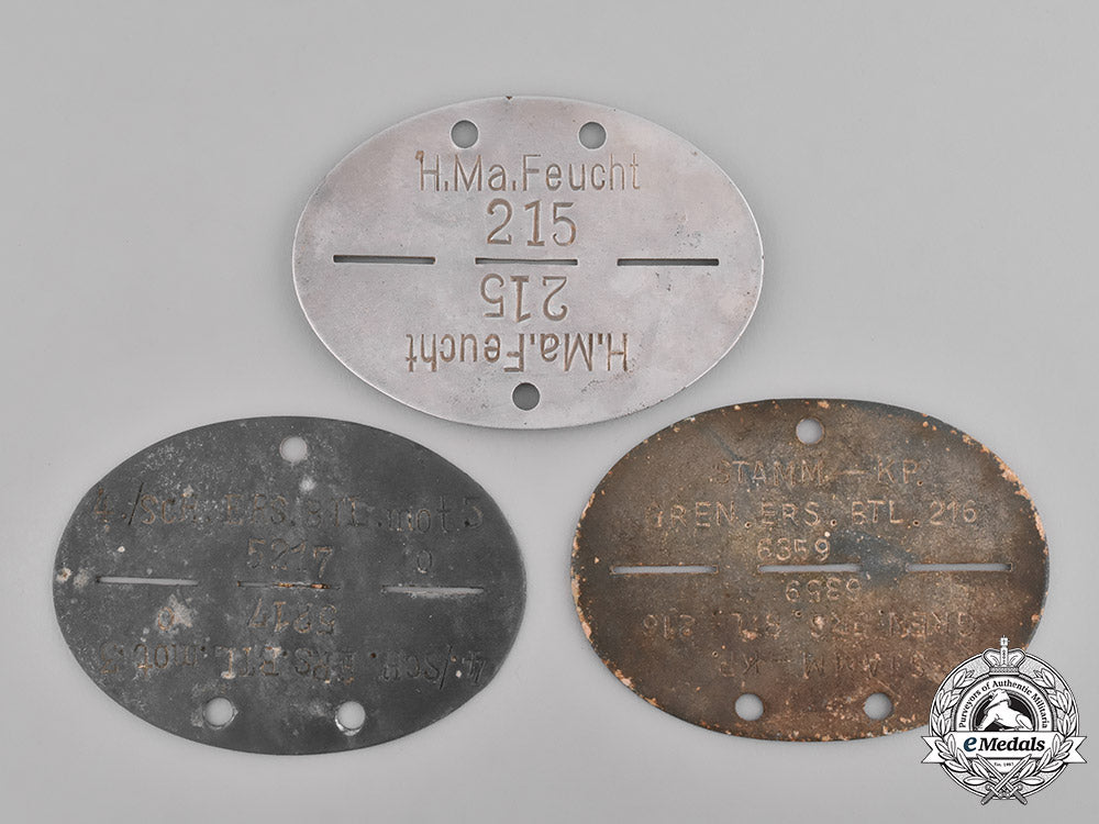 Germany, Heer. A Grouping Of Second War Heer (Army) Identification Tag ...