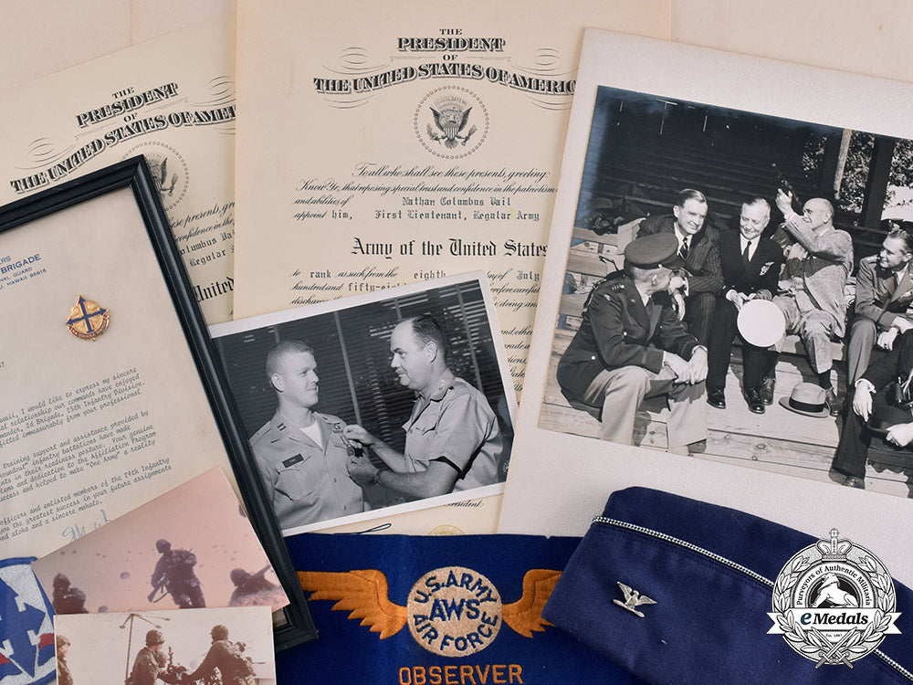 United States. A Sidecap & Insignia To Colonel Nathan Vail, 25Th Infan ...