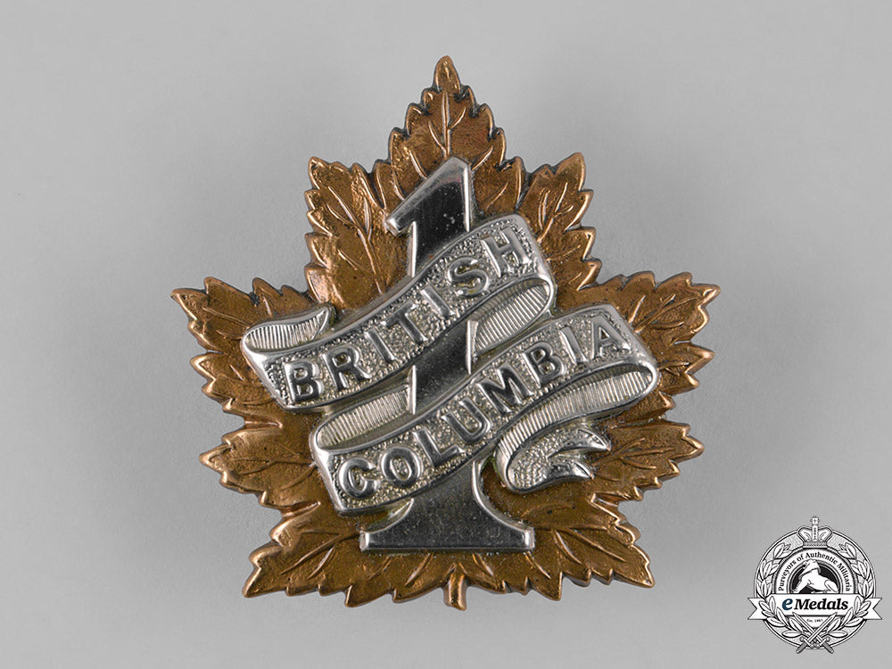 Canada, Cef. A 7Th Infantry Battalion "1St British Columbia Regiment ...