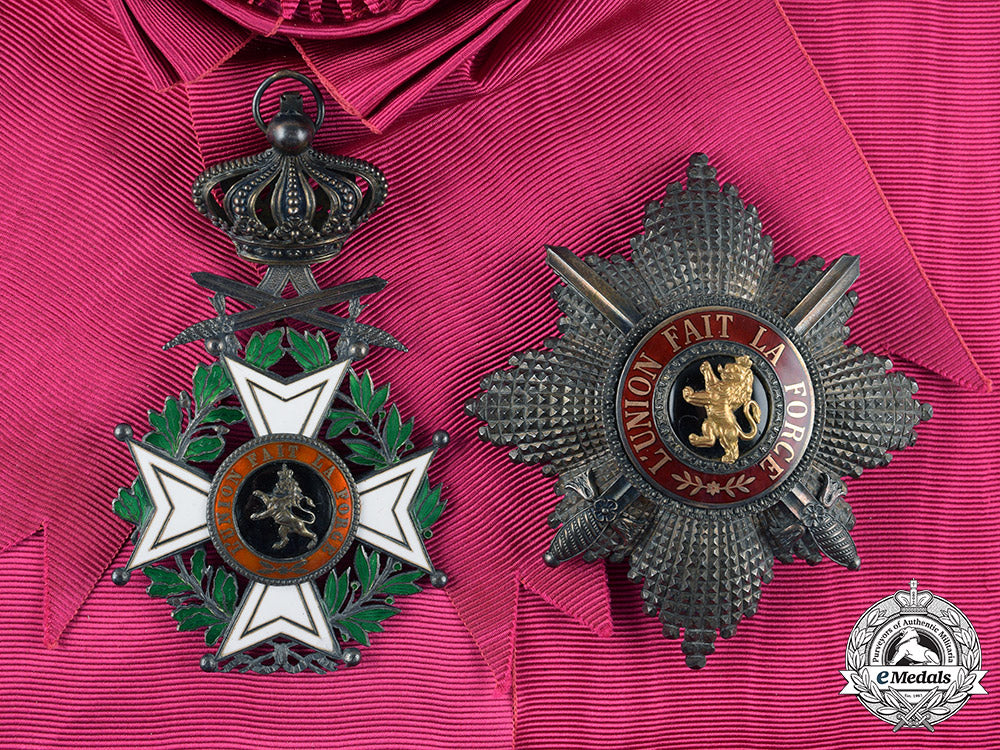 Belgium, Kingdom. An Order Of Leopold, I Class Grand Cross, Military D ...