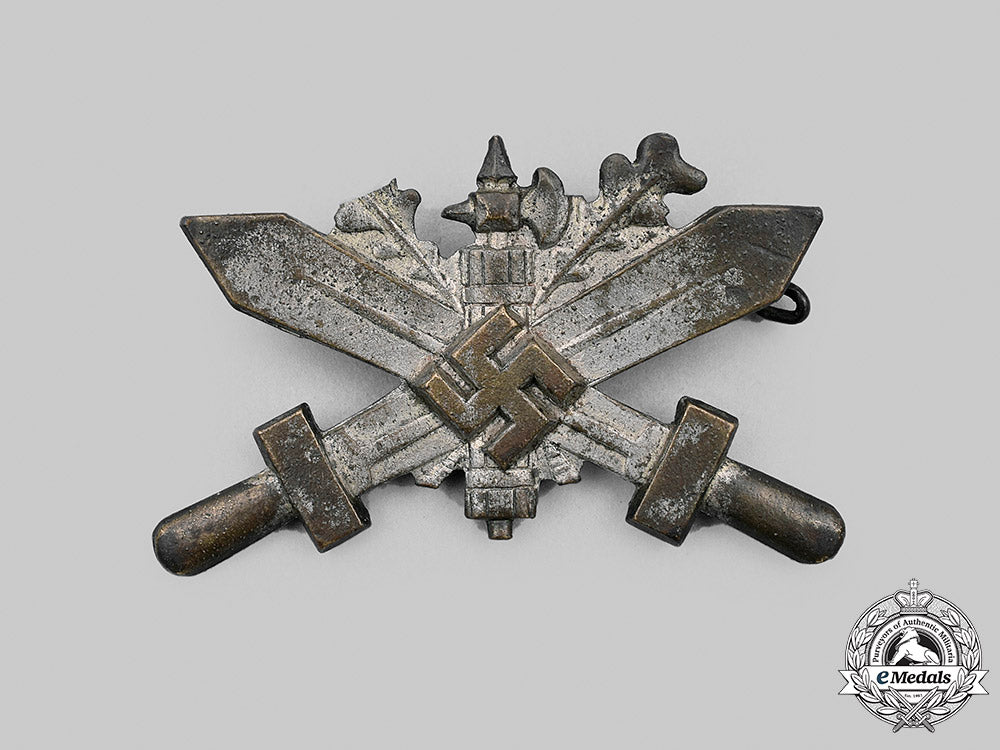 Italy, Rsi. An Honour Badge For Italians Training In Germany, Silver G ...