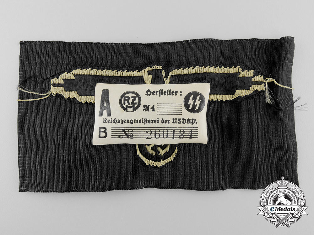 A Waffen-Ss Tropical Sleeve Eagle With Rzm-Ss Label – eMedals