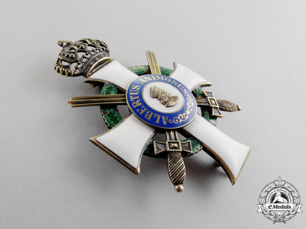 Saxony. An 1898-1918 Albrecht Order Officer’s Cross With Swords By G.h ...