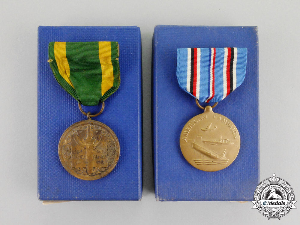United States. Two Campaign Service Medals In Box – eMedals