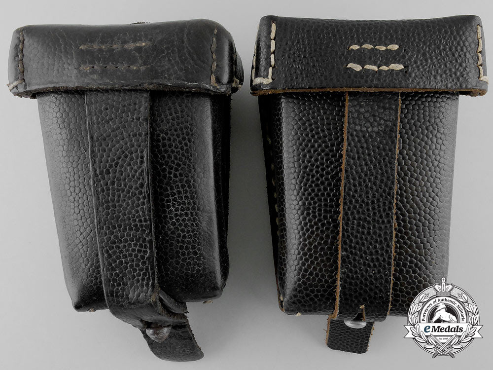 A Set Of German Army Field Gear; Pouches And Frog – eMedals