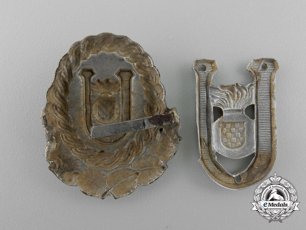 A Set Of Croatian Second War Ustasha Officer Cap Badges – eMedals