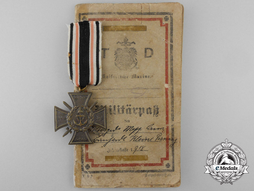 A German Imperial Naval Corps Flanders Cross With Military Pass – eMedals