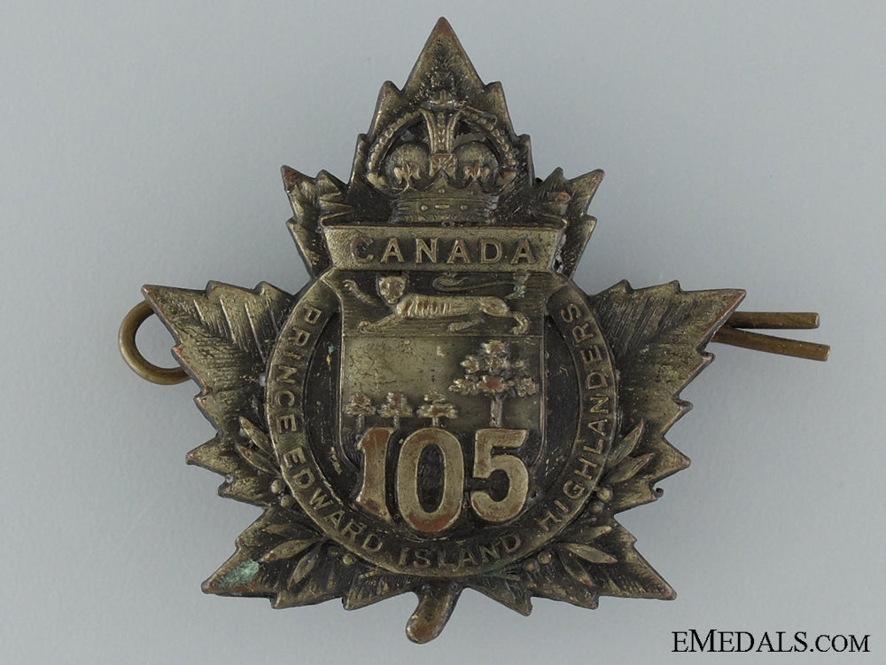 Wwi 105Th Infantry Battalion "P.e.i. Highlanders" Cap Badge Cef – eMedals