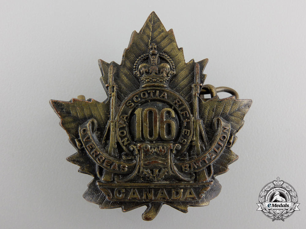 Wwi 106Th Infantry Battalion Cap Badge Cef – eMedals