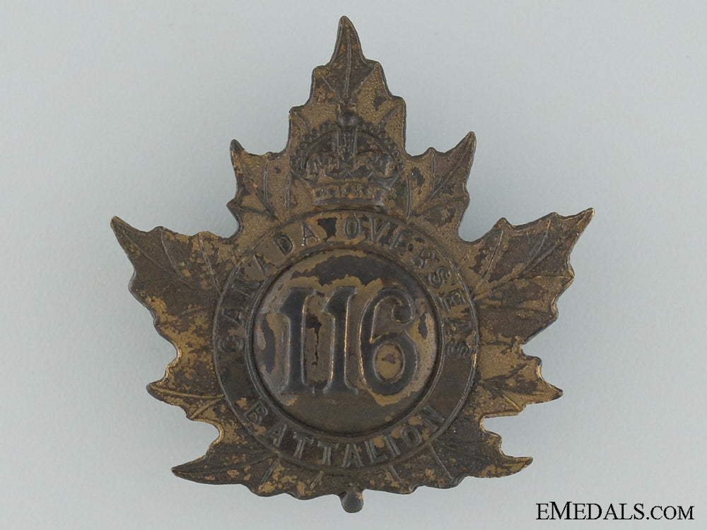 Wwi 116Th Infantry "Ontario County Infantry Battalion" Cap Badge – eMedals