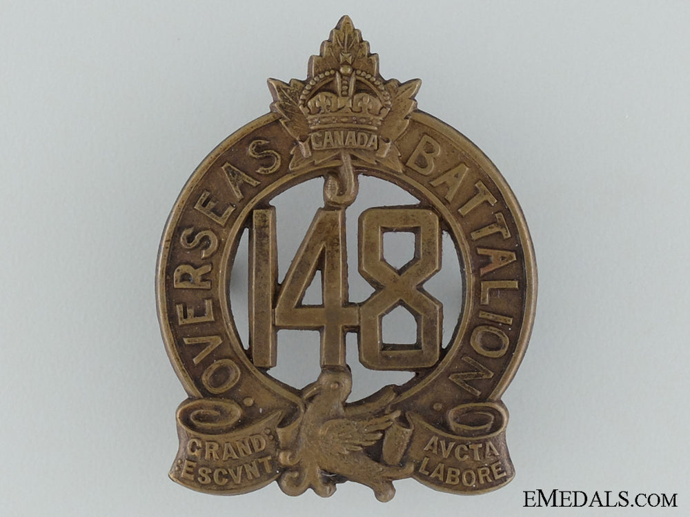 Wwi 148Th Infantry Battalion Cap Badge Cef – eMedals