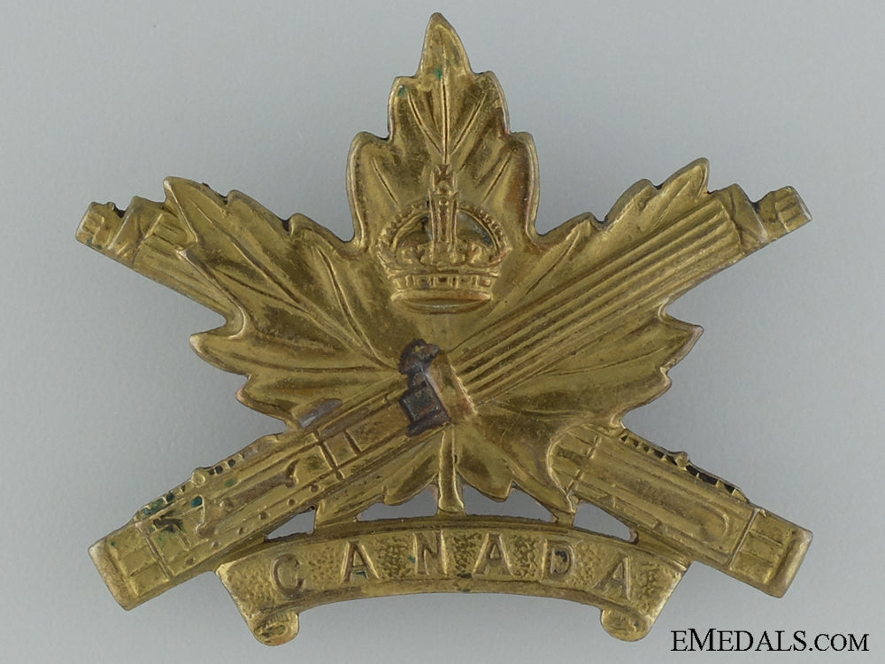 Wwi Machine Gun Corps Cap Badge; Canadian Issue; 4Th Version – eMedals