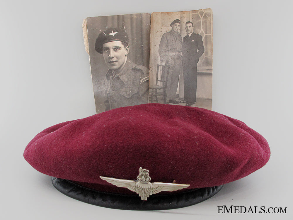 Wwii 1944 British Parachute Regiment Beret With Photographs – eMedals